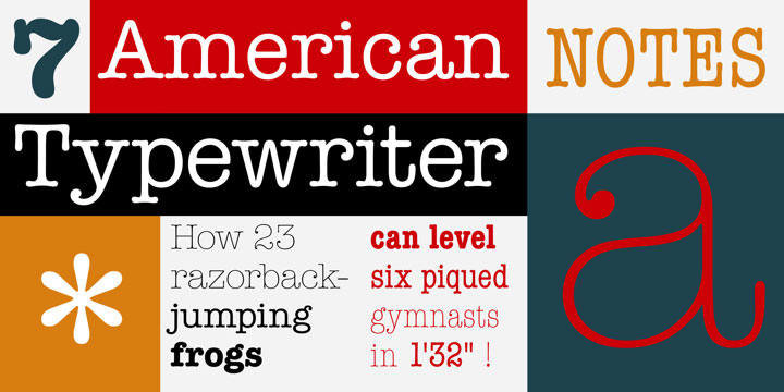 American Typewriter font | Typing Guru